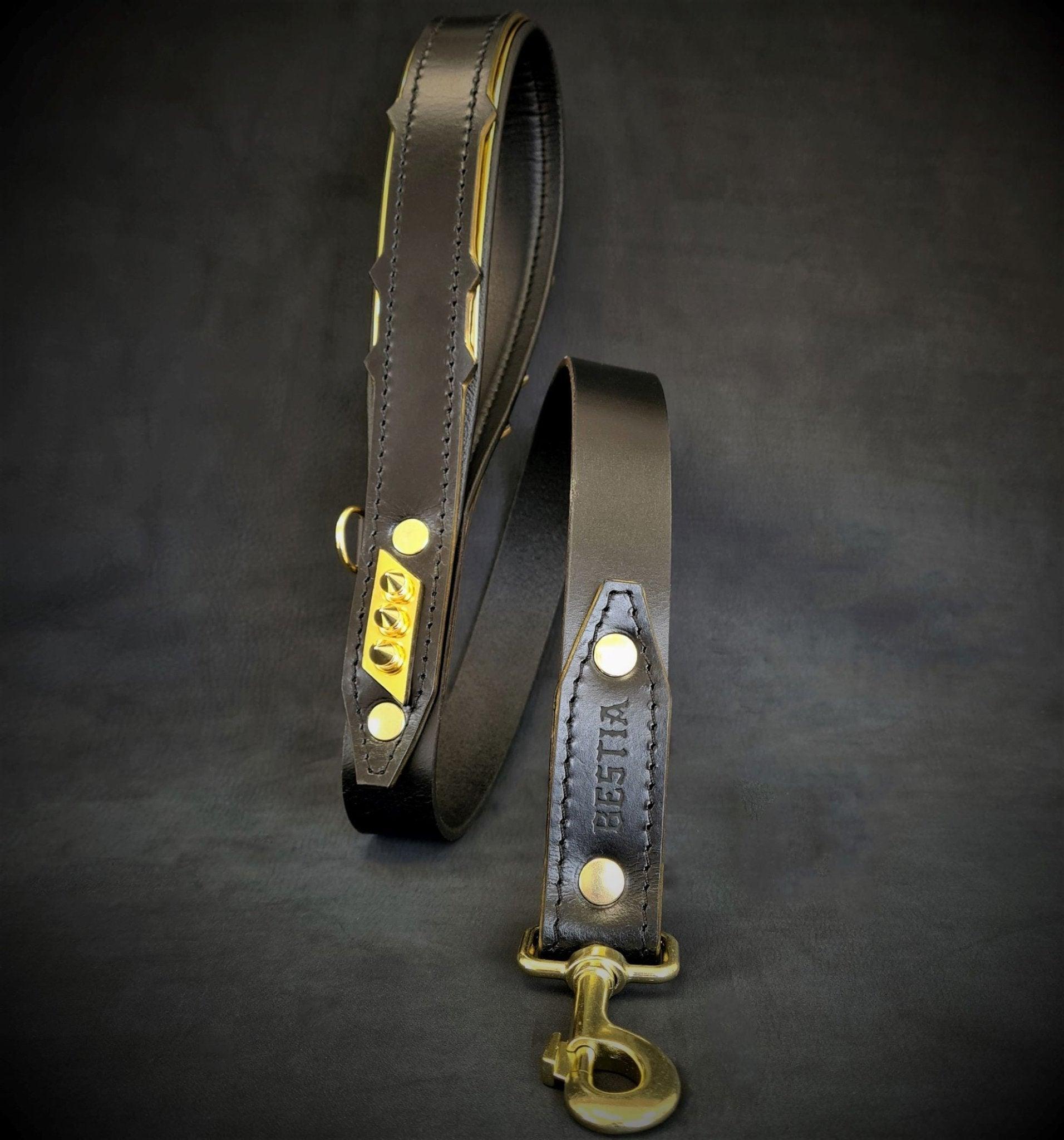 The Midas genuine leather dog leash – Bestia Collars