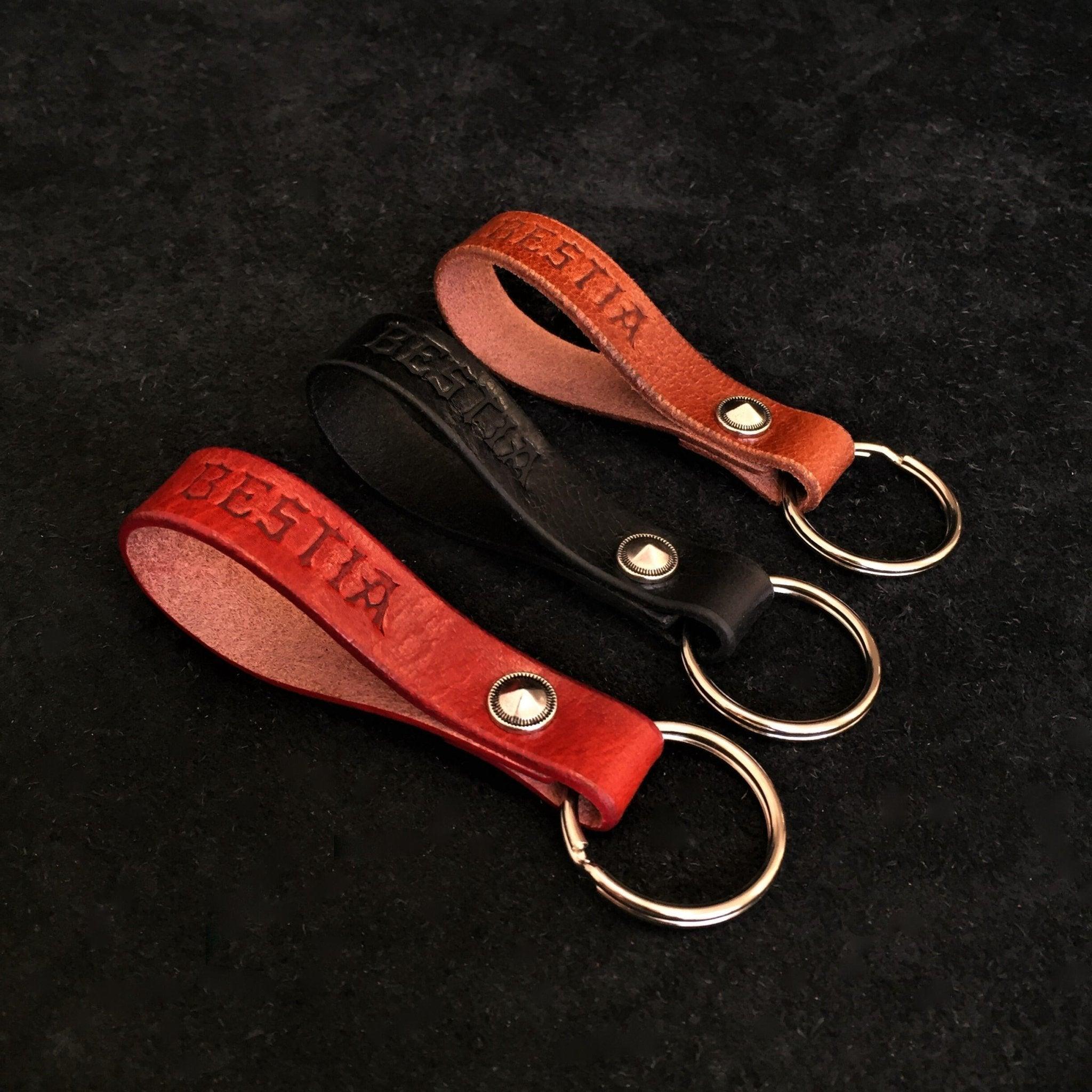 Bestia handmade genuine leather keychain – Bestia Collars