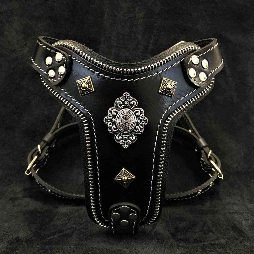 The ''Aztec'' harness Black Small to Medium Size – Bestia Collars