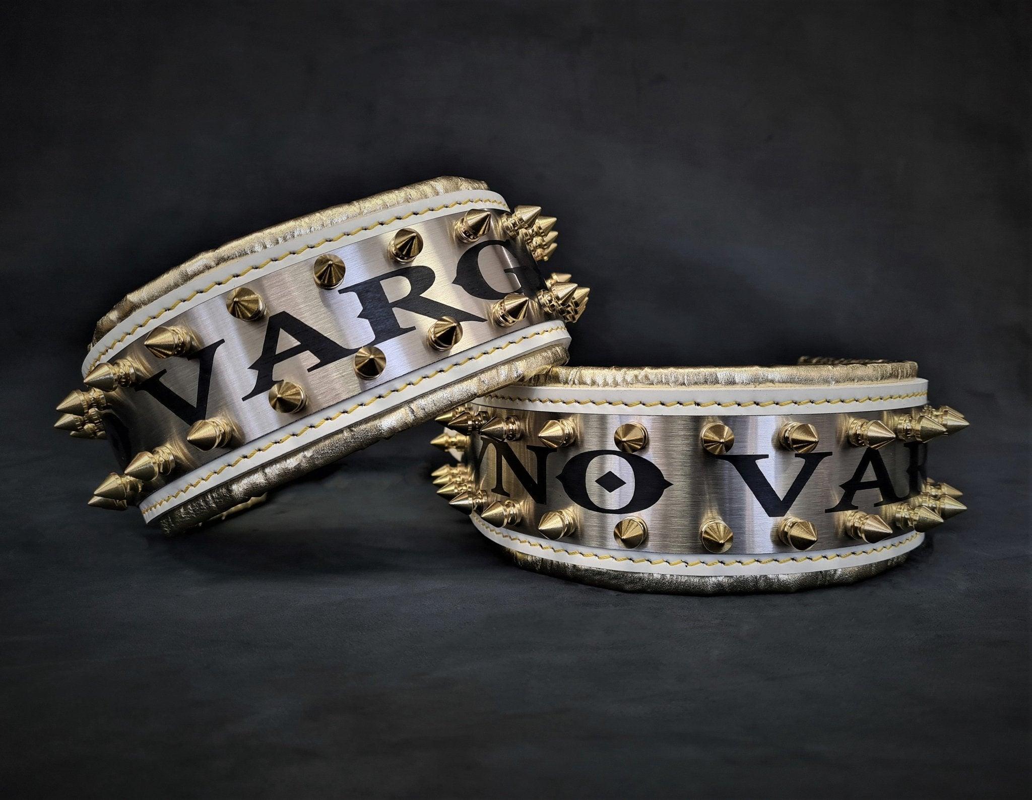 The 2.5 inch wide personalized Bestia "Metal" dog collar – Bestia Collars